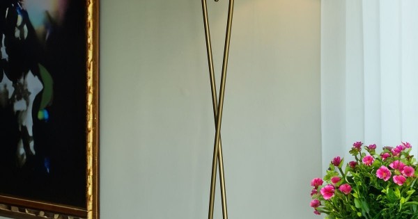 Noa Forever Statik Eskitme Mat Gold Metal Lambader